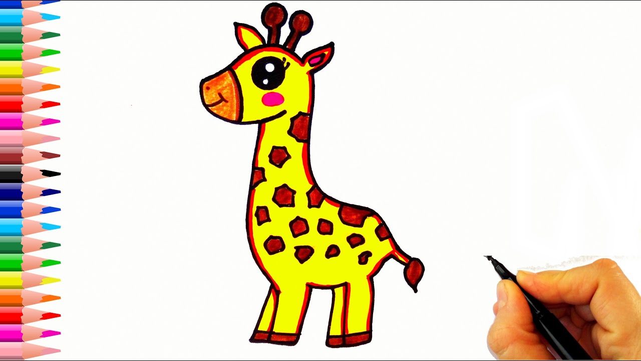 Zürafa Çizimi - Zürafa Nasıl Çizilir? - How To Draw a Giraffe - YouTube