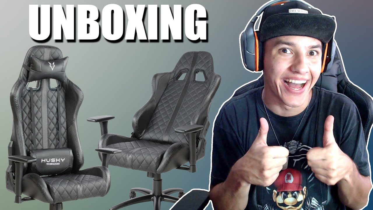 Cadeira gamer HUSKY hailstorm black unboxing - YouTube