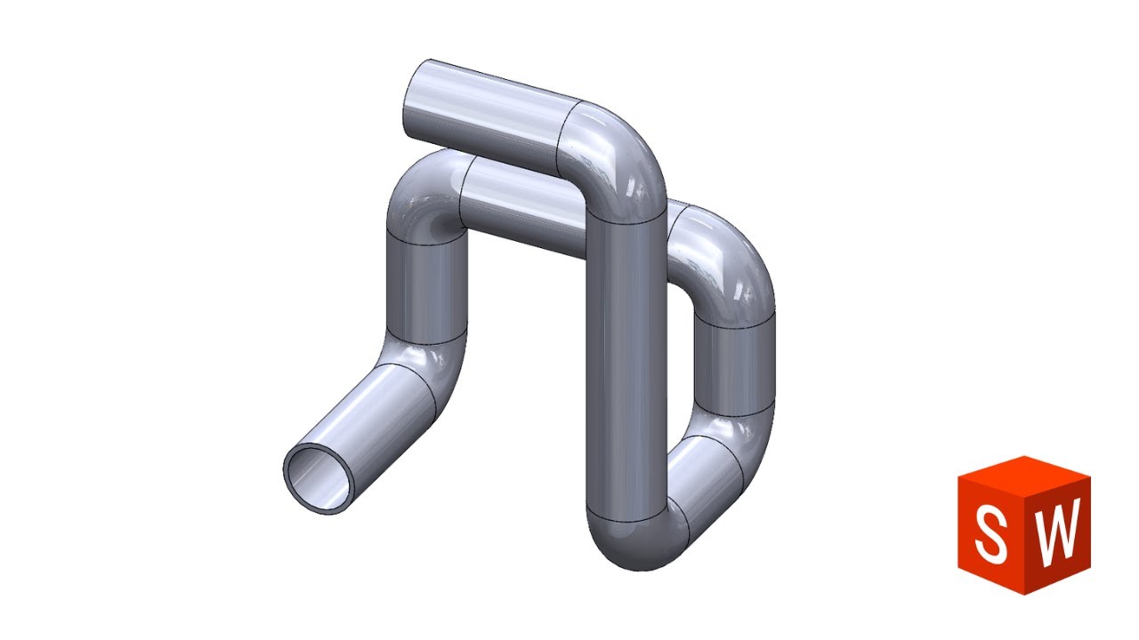 Pipe design using 3D sketch in Solidworks - YouTube
