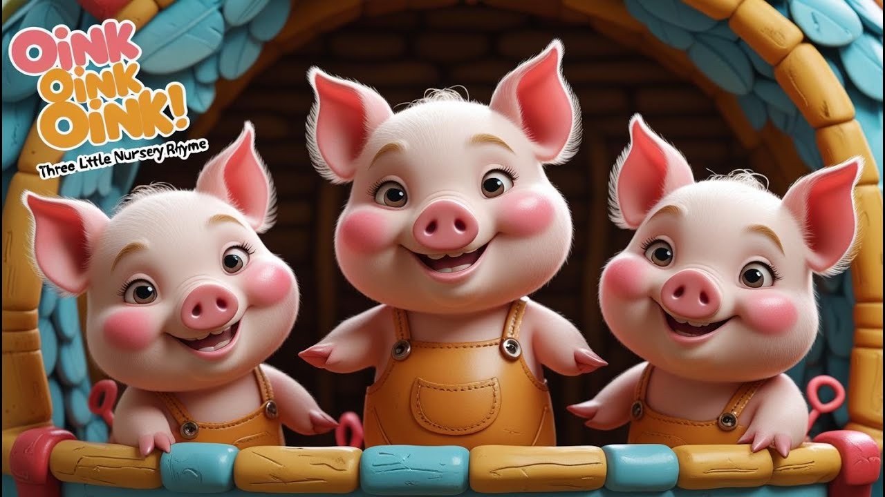 Oink Oink Oink! Three Little Pigs Nursery Rhyme #threelittlepigs # ...