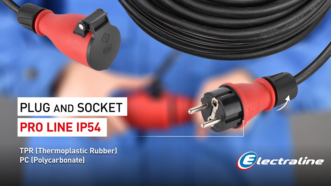 Plug and Socket IP54 for outdoor use, art.55082 - 55083 - YouTube