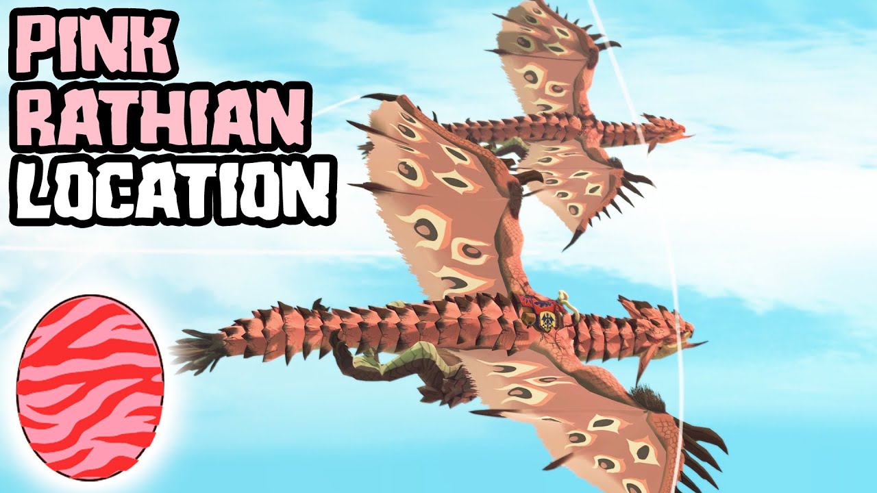 WHERE TO FIND PINK RATHIAN EGG PRETTY IN PINK SIDEQUEST - MONSTER ...