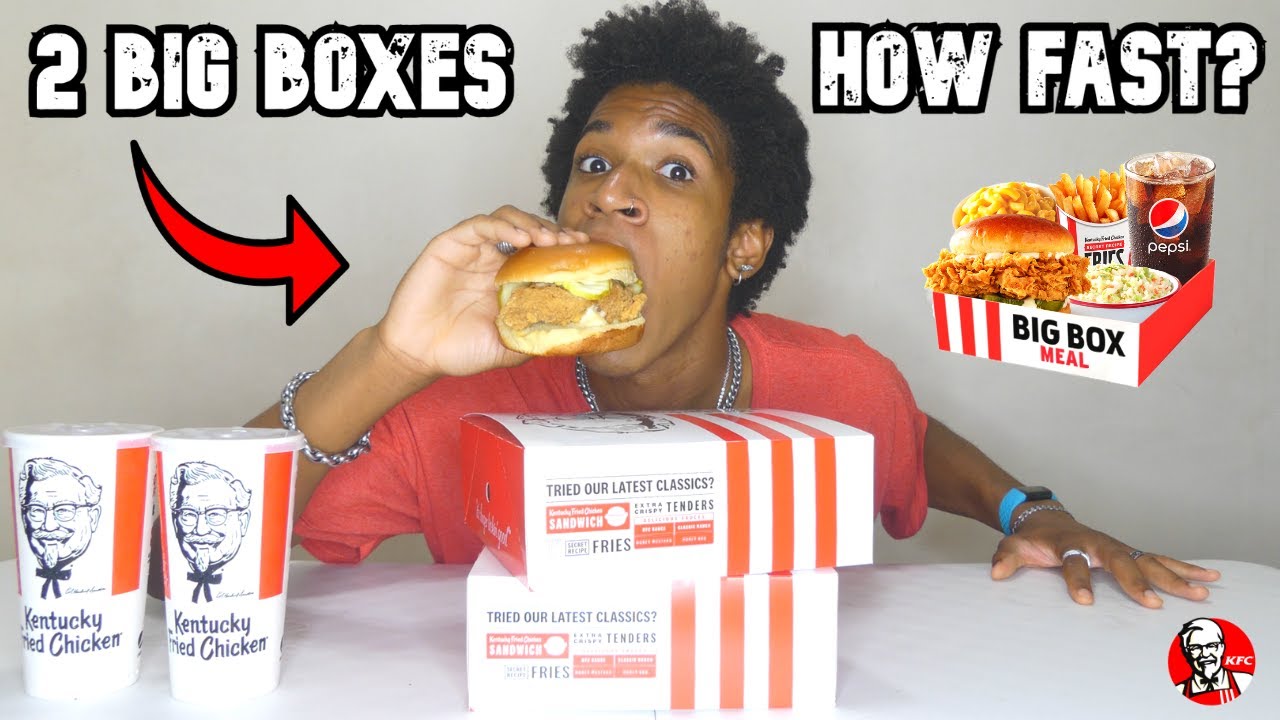 5 Minute KFC Big Box Speed Challenge (DESTROYED) - YouTube