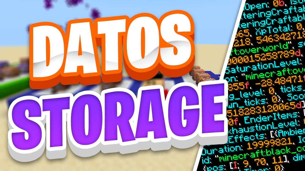 Como almacenar / guardar DATOS en un STORAGE en [Minecraft 1.15 - 1.19. ...