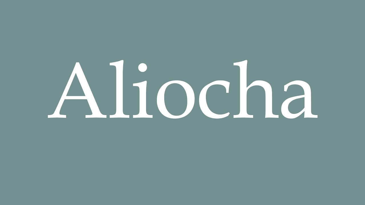 How to Pronounce ''Aliocha'' (Alyosha) Correctly in French - YouTube
