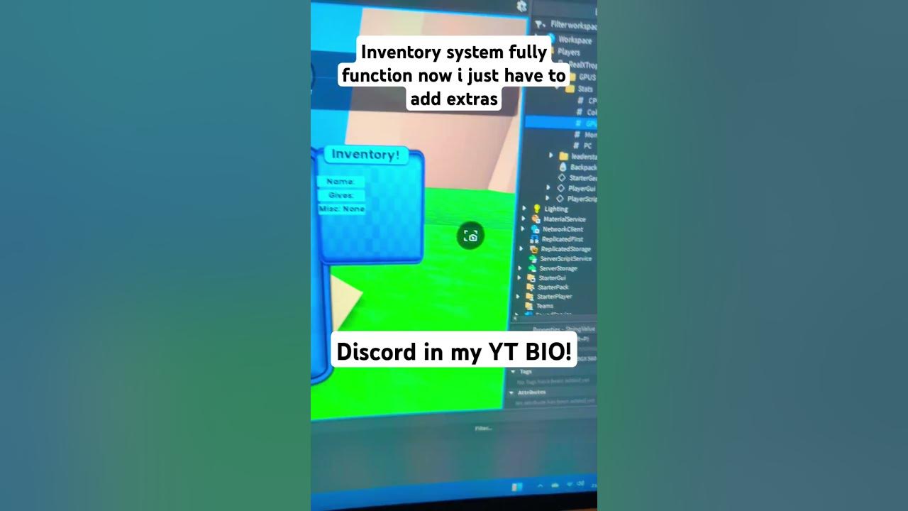 The inventory system in my game is fully working #devlog #roblox #devlife #robloxdev #mygame # ...