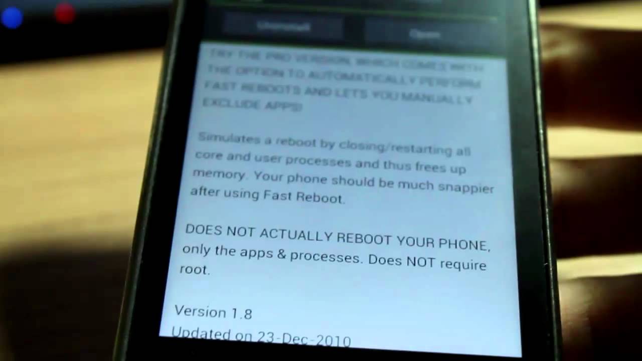 Fast Reboot Review for Android - YouTube