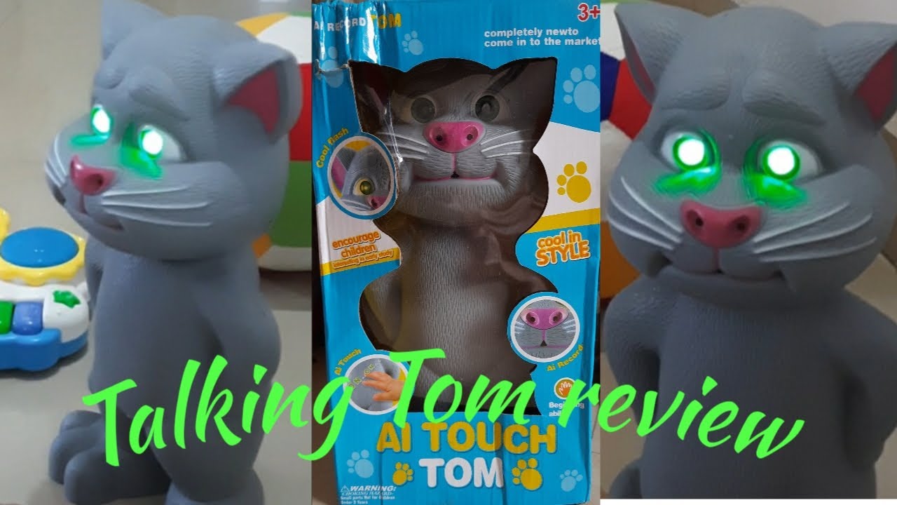 Talking Tom baby toy review ||touch sensitive Toy|| recording stories ...