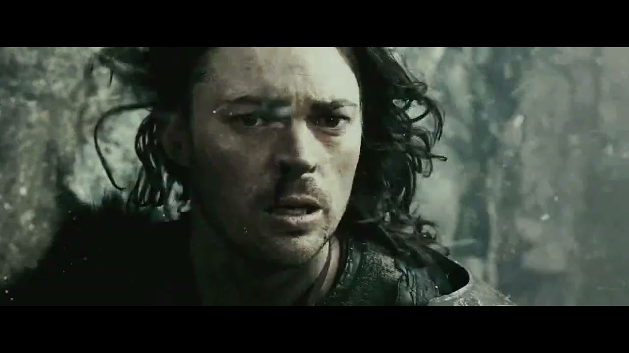 Pathfinder ( 2007 ) Ghost uses a slingshot to throw a small rock at a ...