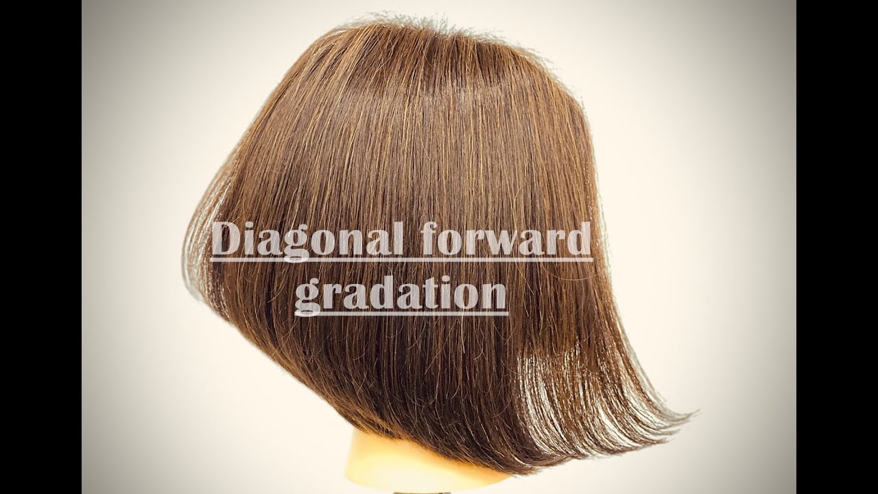 1분 헤어커트/Basic hair cut/Diagonal forward gradation/hair cut - YouTube