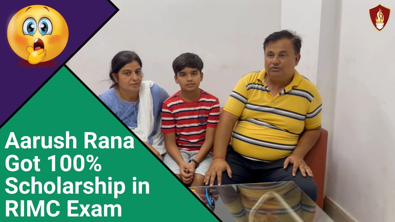 RIMC Coaching : Aarush Rana Got 100% Scholarship in RIMC Exam - YouTube