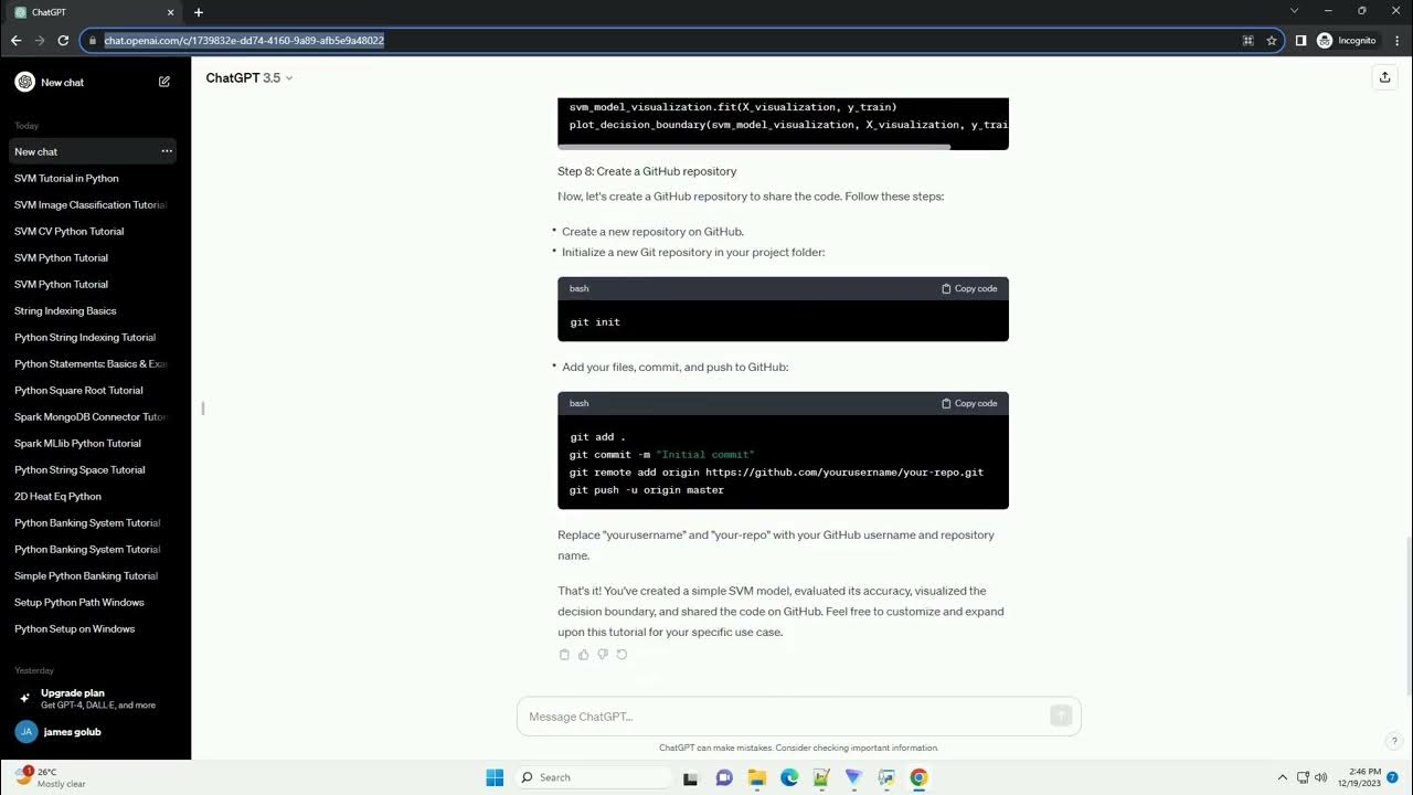 Support Vector Machine Python Code Github Youtube