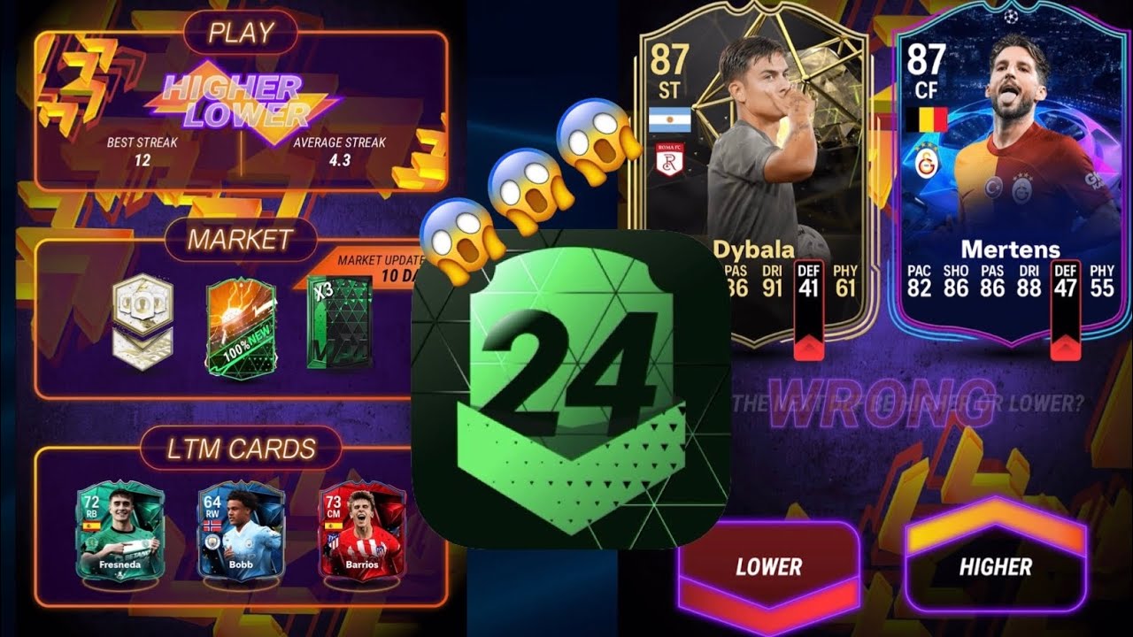 PLAYING MADFUT 24 LTM *HIGHER OR LOWER* - YouTube
