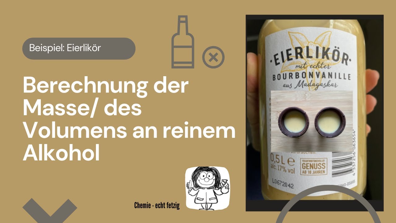 Berechnung Der Masse des Volumens Von Reinem Alkohol In Alkoholischen berechnung-der-masse-des-volumens-von-reinem-alkohol-in-alkoholischen