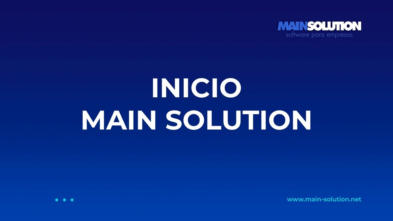 Inicio Main Solution - YouTube