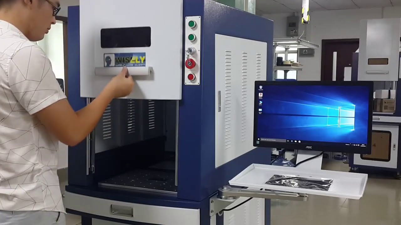 Type-V Safety Shield Fiber Laser Marking Machine | How to Use ...