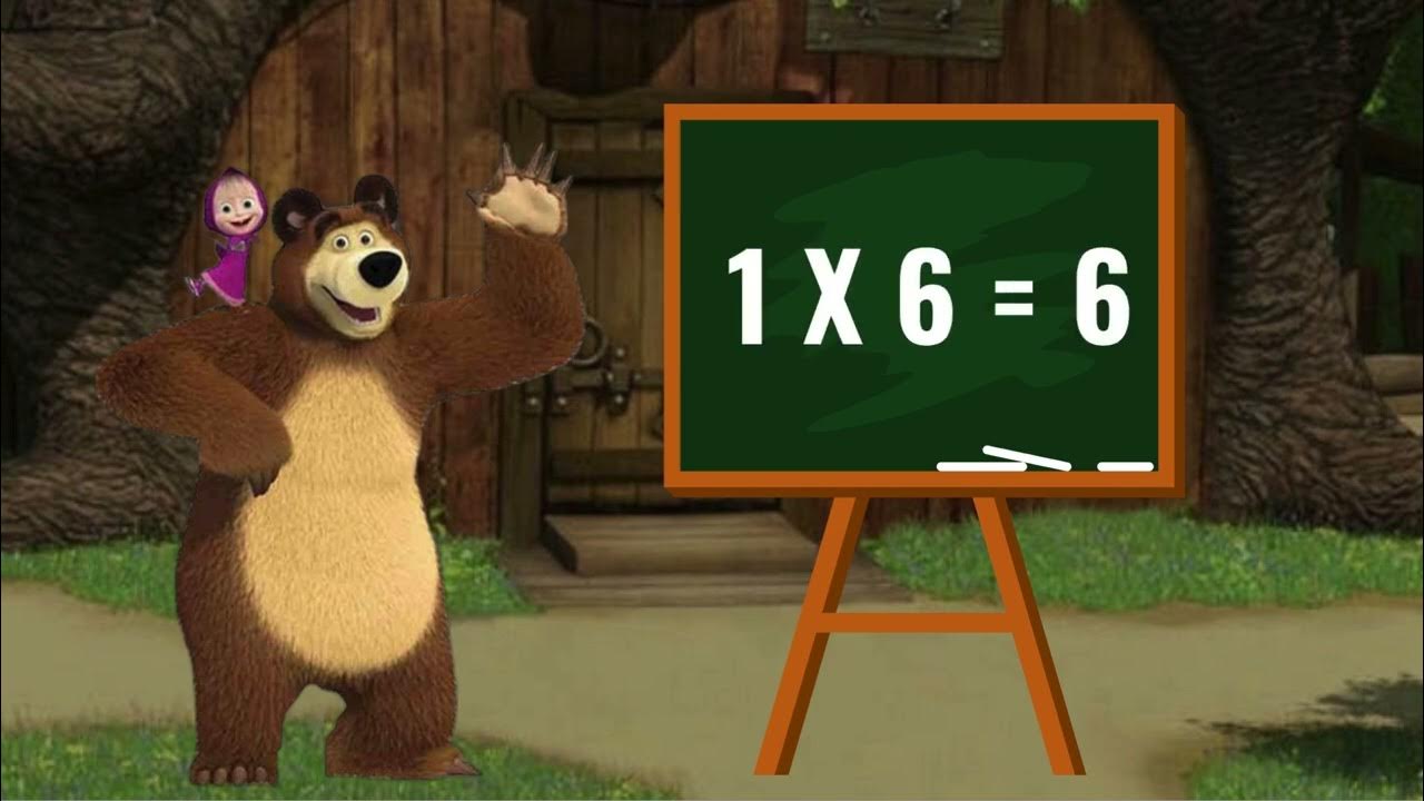 Masha and Bear table learning | table of 1 | Maths table | easy ...