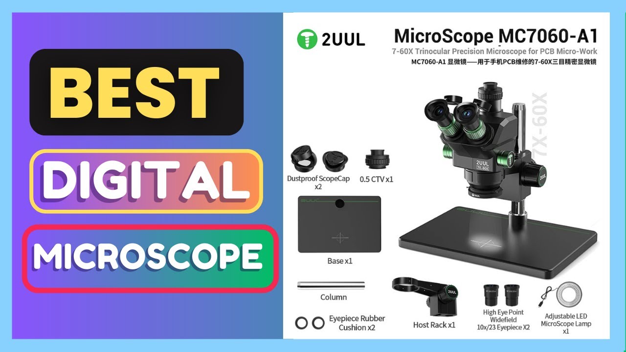 Best 2UUL MC7060-A1 Trinocular Precision Microscope 7-60X - YouTube