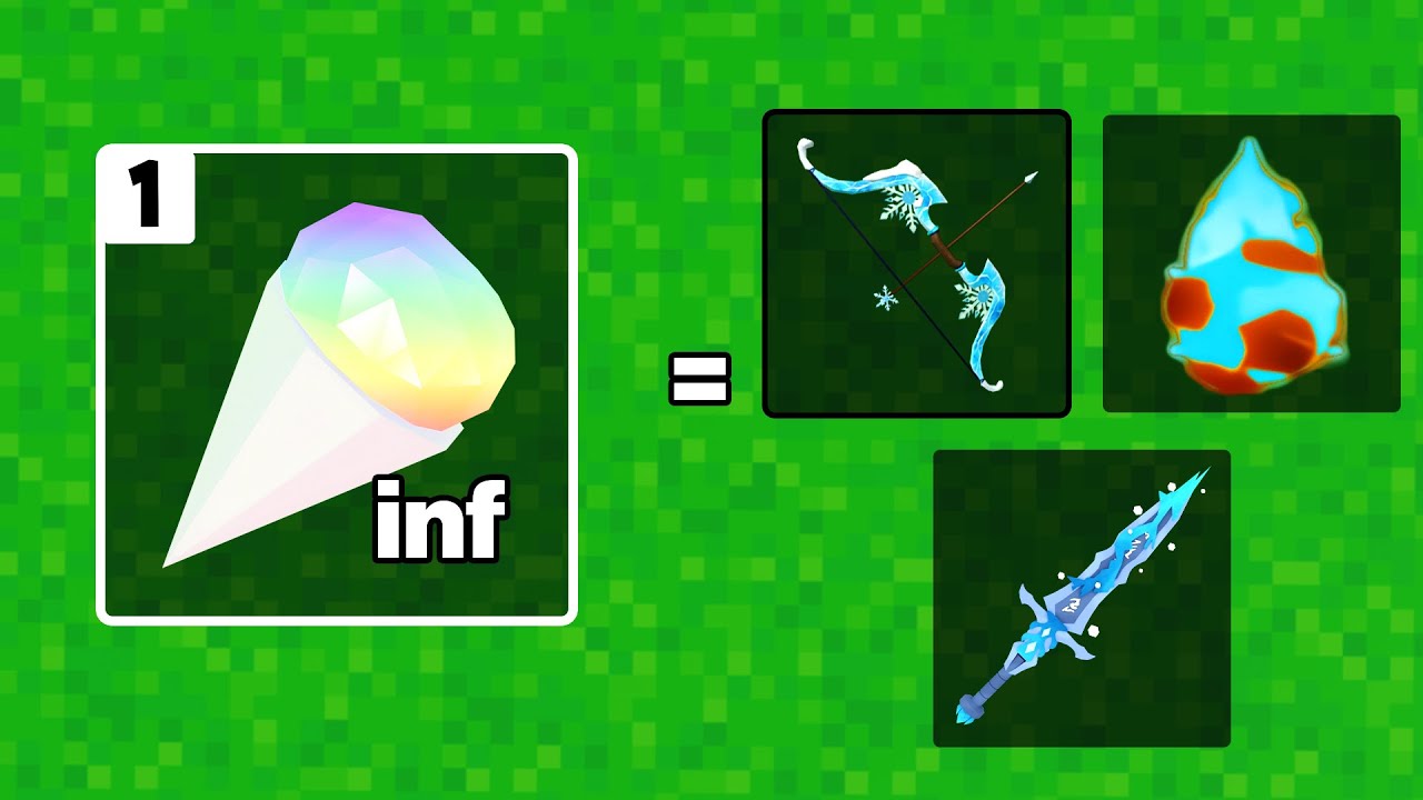 I used SECRET WEAPONs with INFINITE SNOW CONES.. (Roblox Bedwars) - YouTube