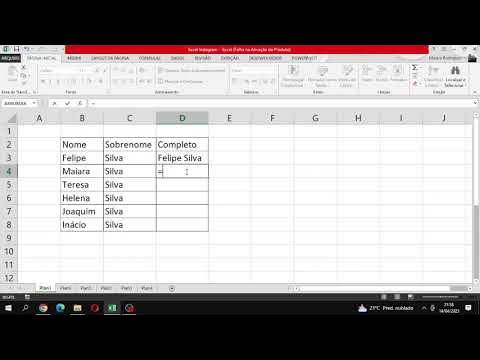 Como fazer a formula concatenar no Excel. - YouTube