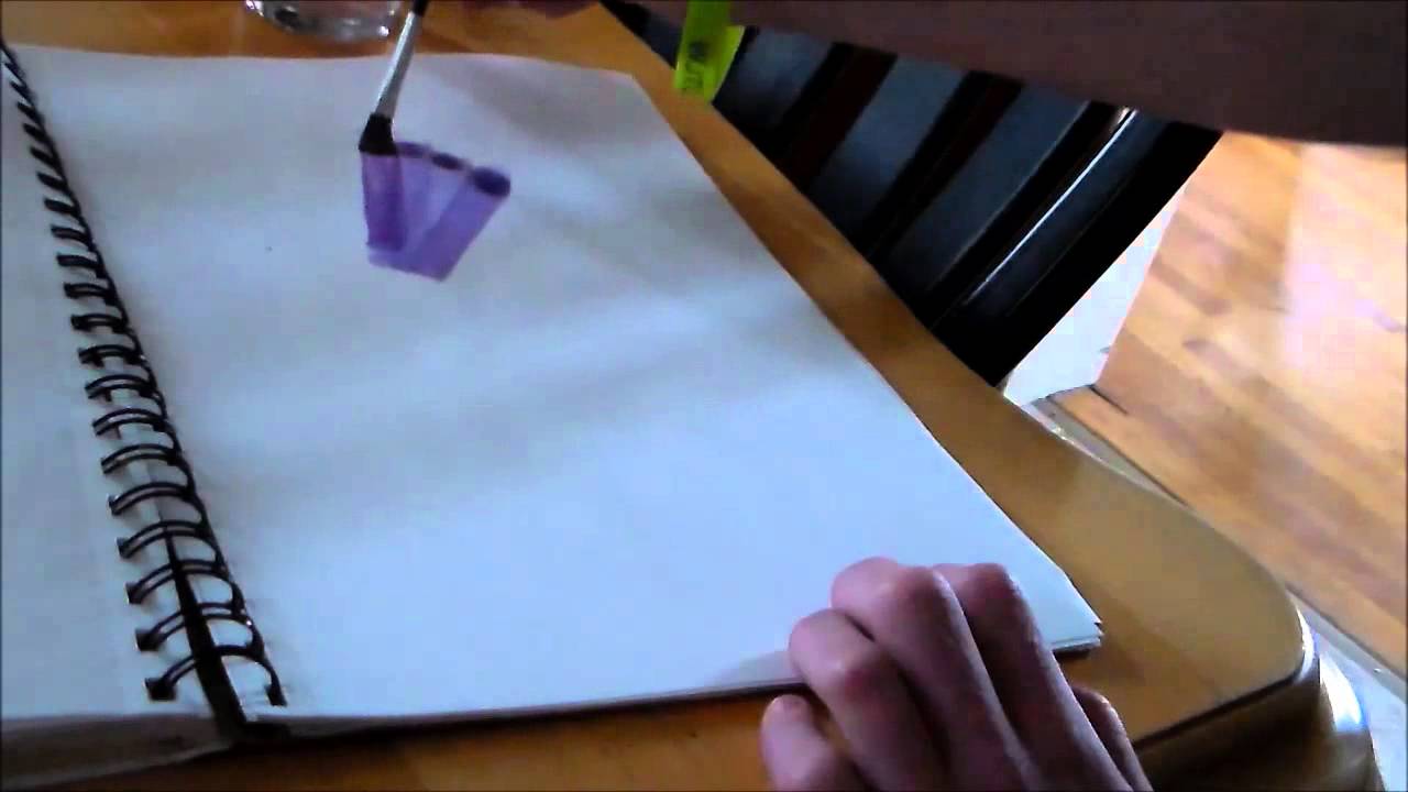 Chips N salsa: splatter paint flower watercolor DIY - YouTube