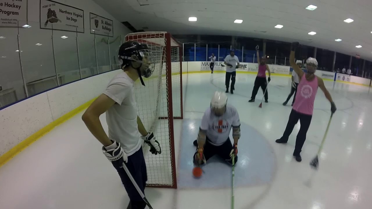 Capital Broomball - Fall 2018 Goals - YouTube