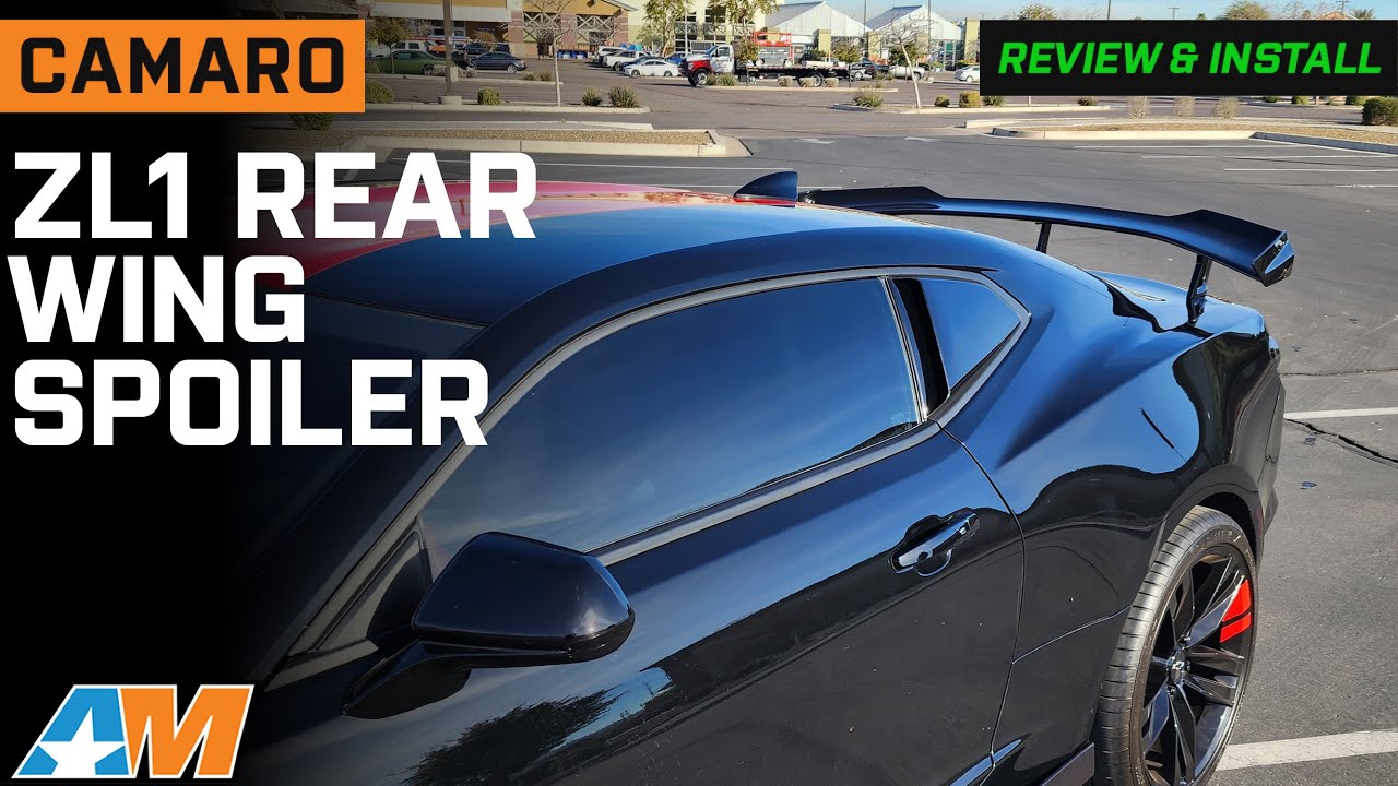 2016-2024 Camaro ZL1 1LE Style Rear Wing Spoiler Review & Install - YouTube