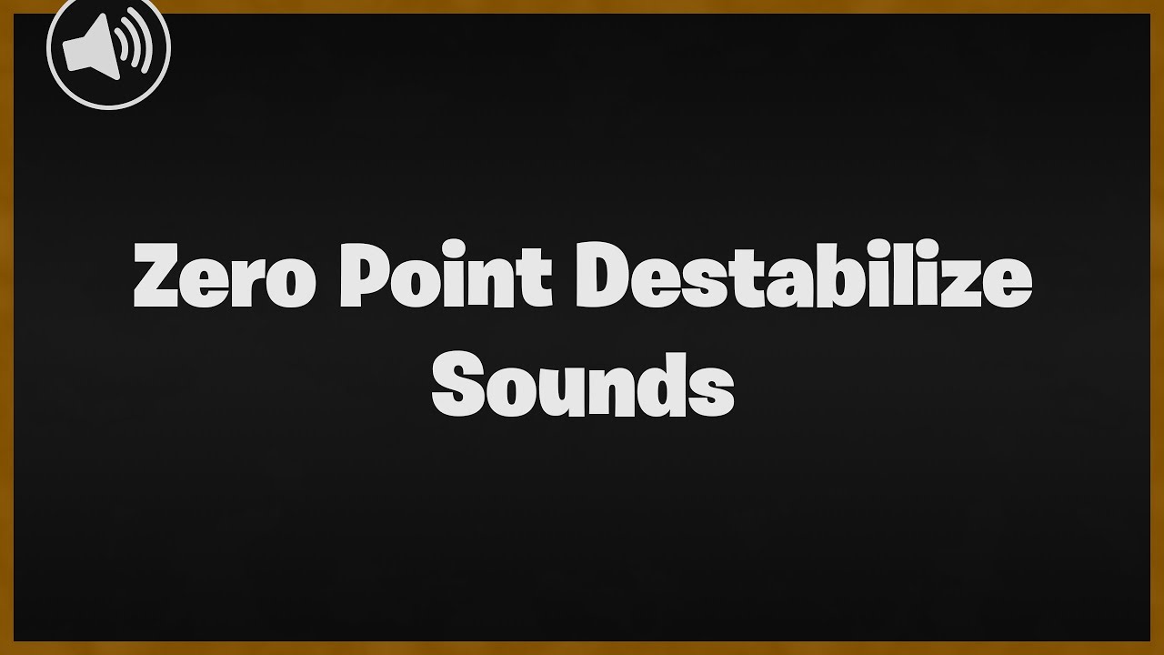 Fortnite Zero Point Destabilize Sounds | v15.50 | Sounds | Skyem - YouTube