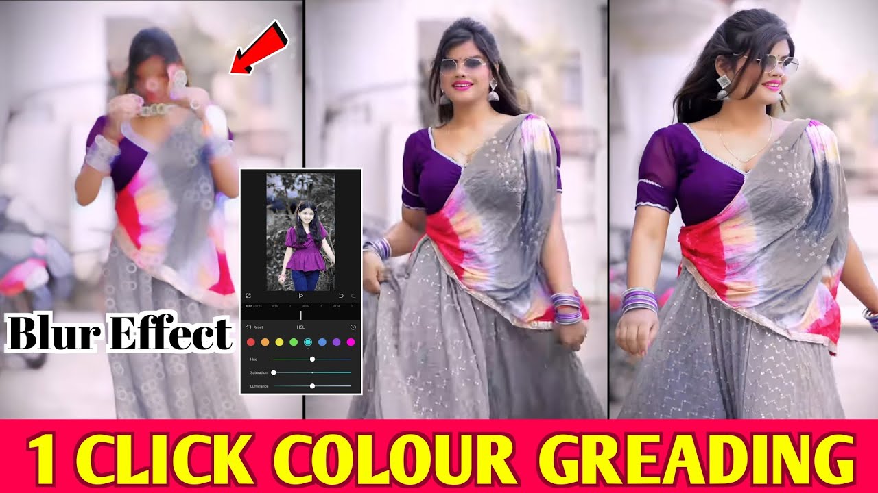 1 Click Colour Grading || Black & White Colour Grading || Blur Effects ...