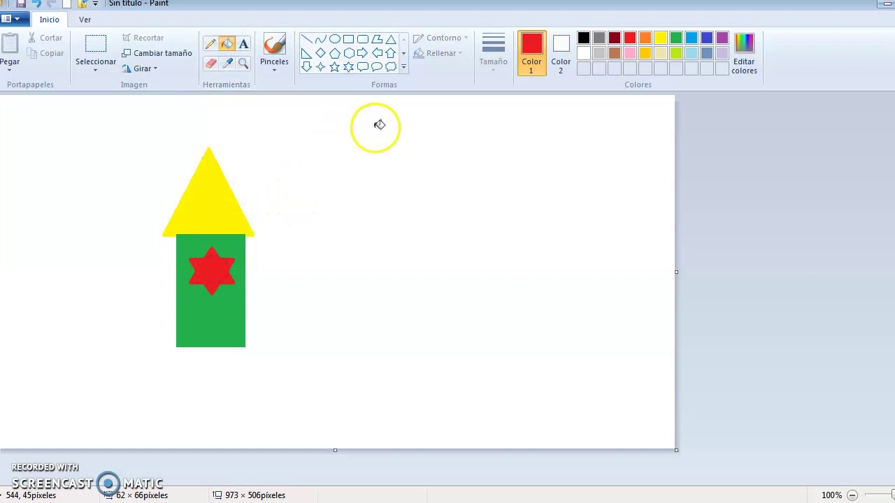 DIBUJOS CON FORMAS EN PAINT - YouTube