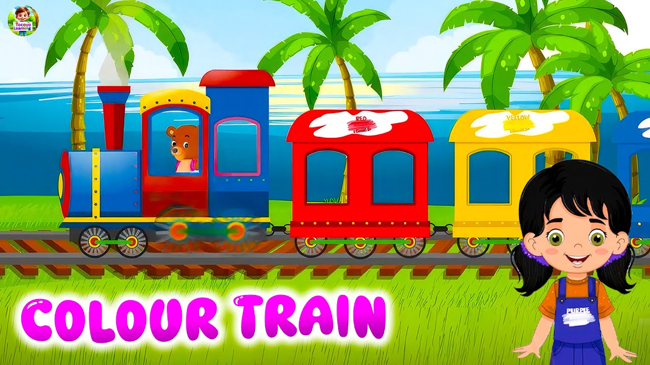Colour with pre school Toy Train | Kids Learning Video | Nursery Rhymes ...