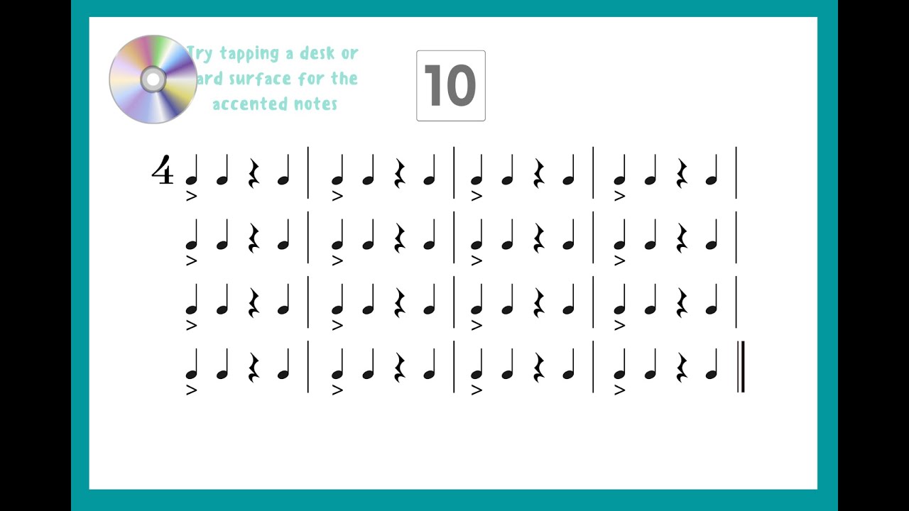 Practice Reading Beginner Rhythms with Musical Play-a-long Tracks 1-10 ...