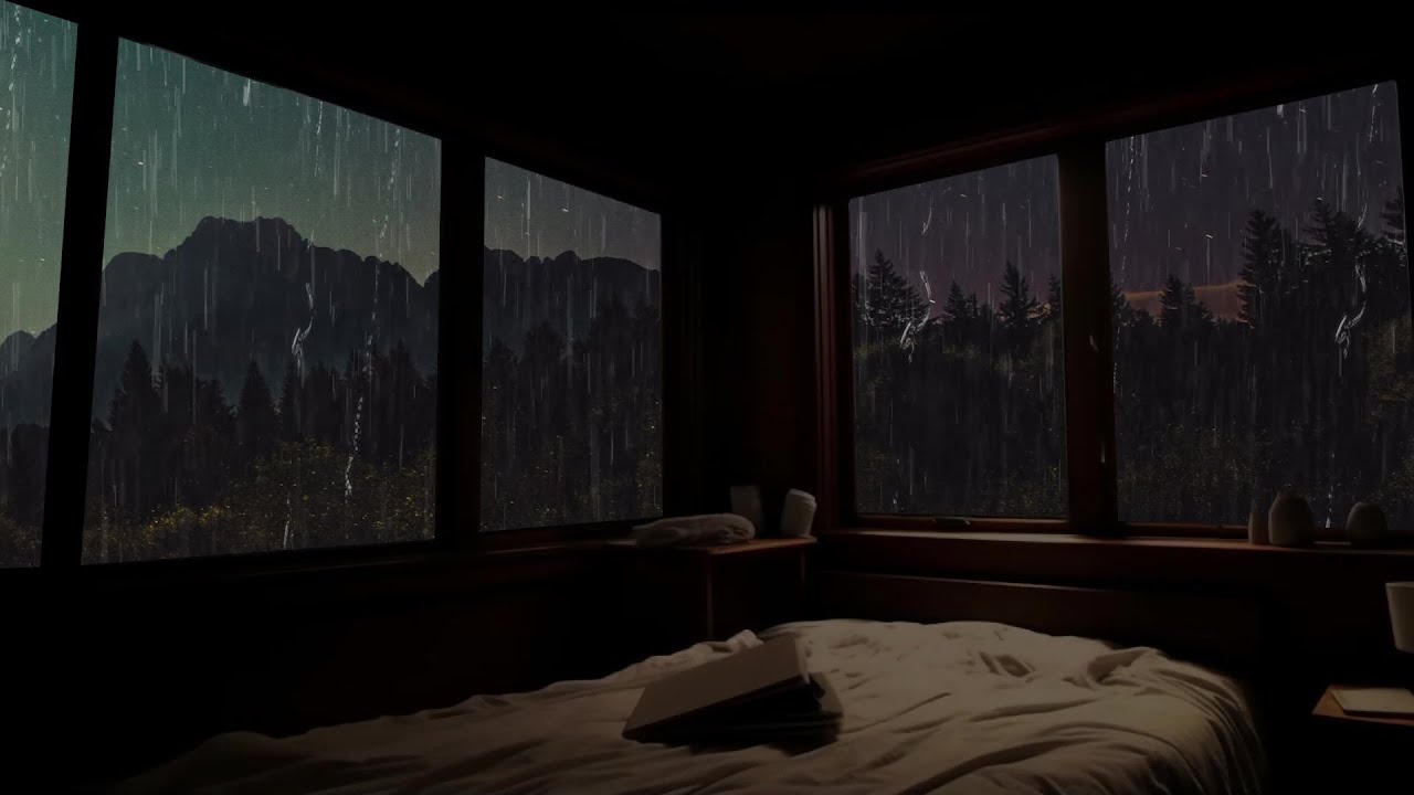 Overcome Stress To Sleep Instantly With Soft Rain | Rain On Window ...