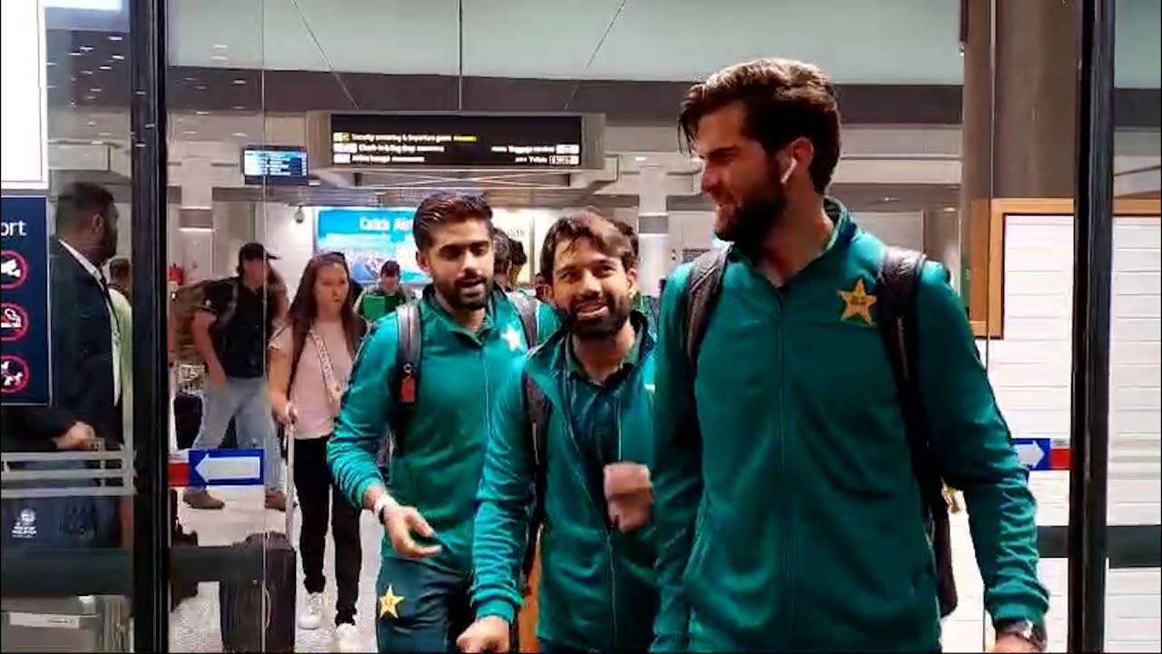 Babar, Rizwan and Shaheen share a lighter moment as team reaches ...
