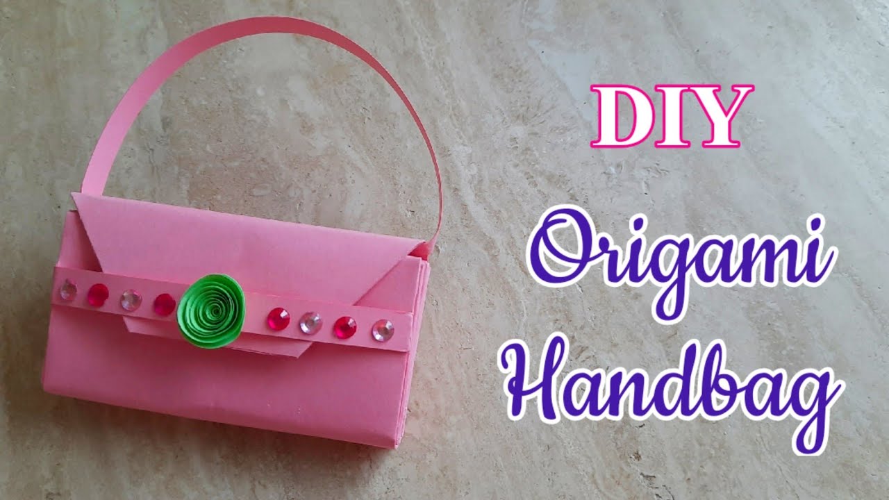 How To Make Paper Handbag? | Easy Origami Paper Crafts Tutorial ...