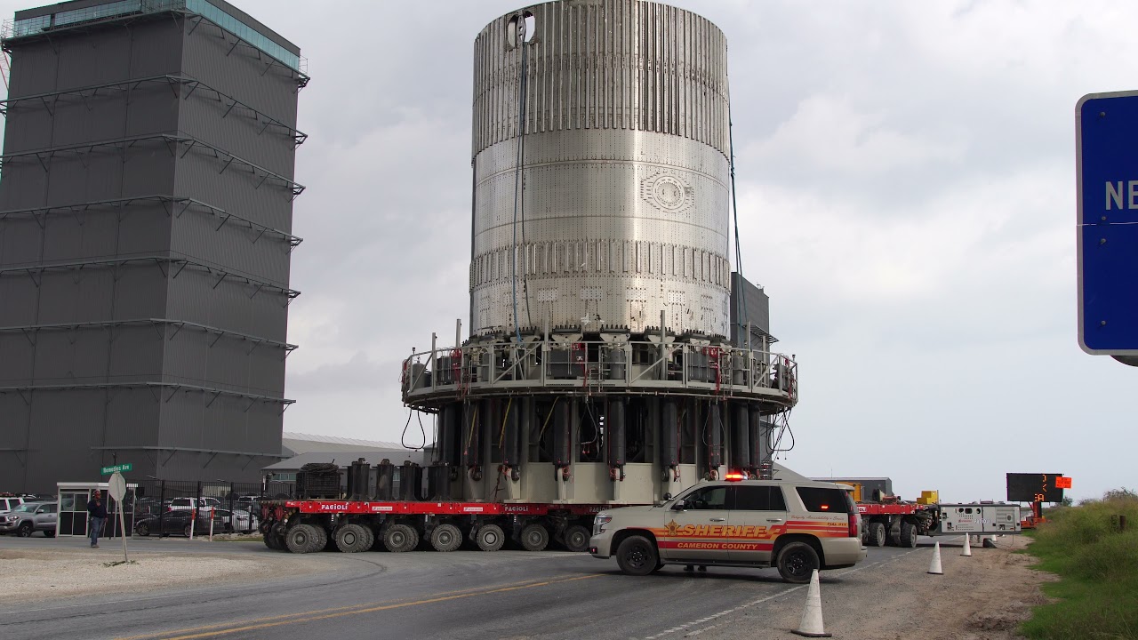 Starship Booster 2.1 Moved to Starbase Build Site Scrapyard - December ...