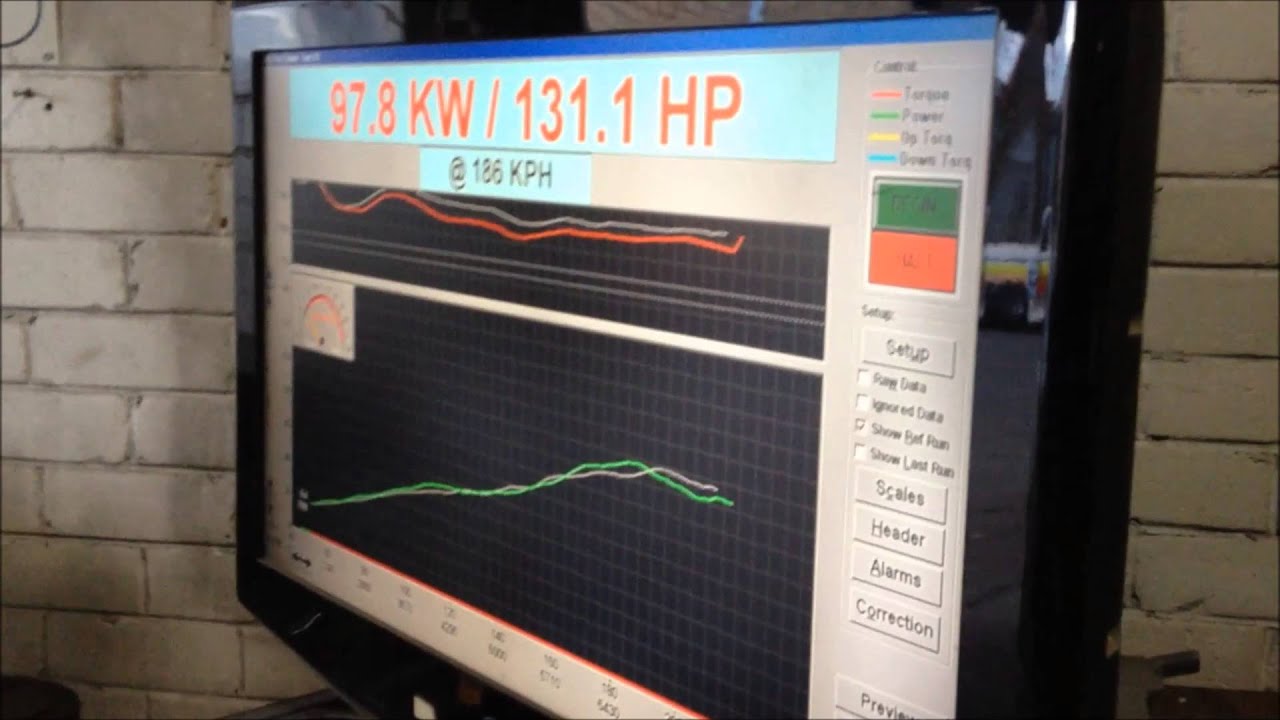 MX6 FE3 engine dyno tuning 105kw naturally aspirated - YouTube
