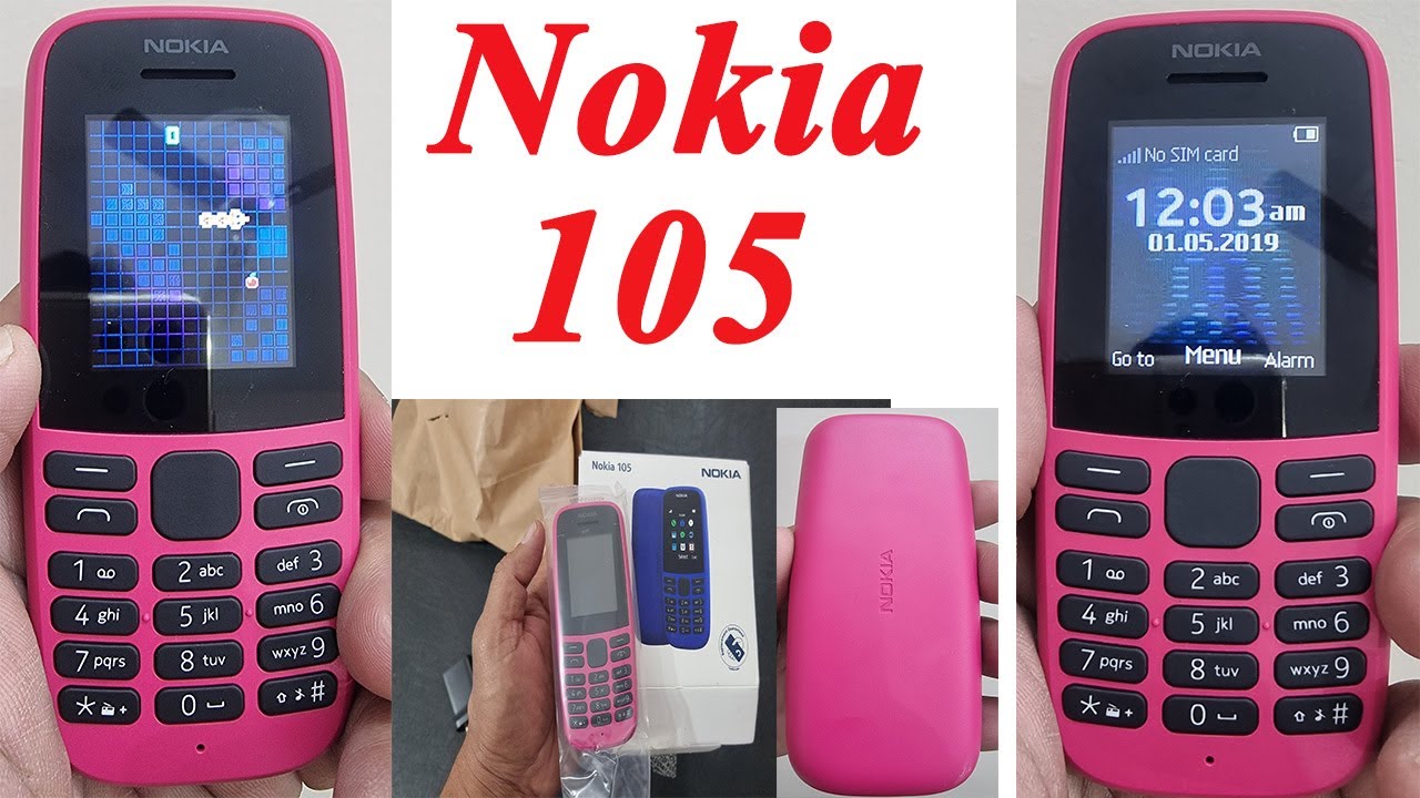 Nokia Keypad Phone 105 Unboxing, Discount, Snake Game | Pink Color ...