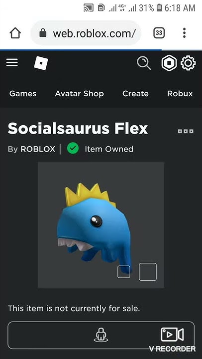 Roblox how to get the SOCIALSAURUS FLEX - YouTube