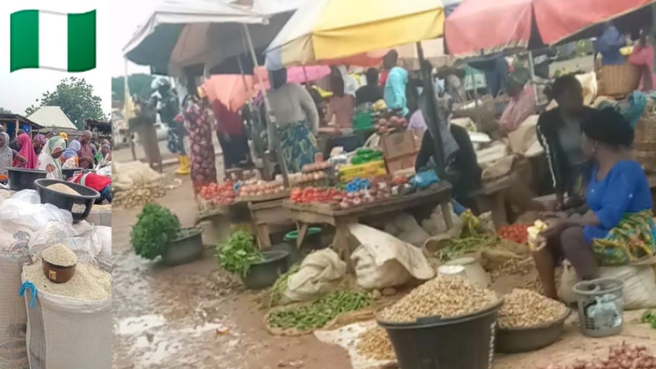 Rural African Village Market Day in Nigeria 🇳🇬 // Cheapest Food Market ...