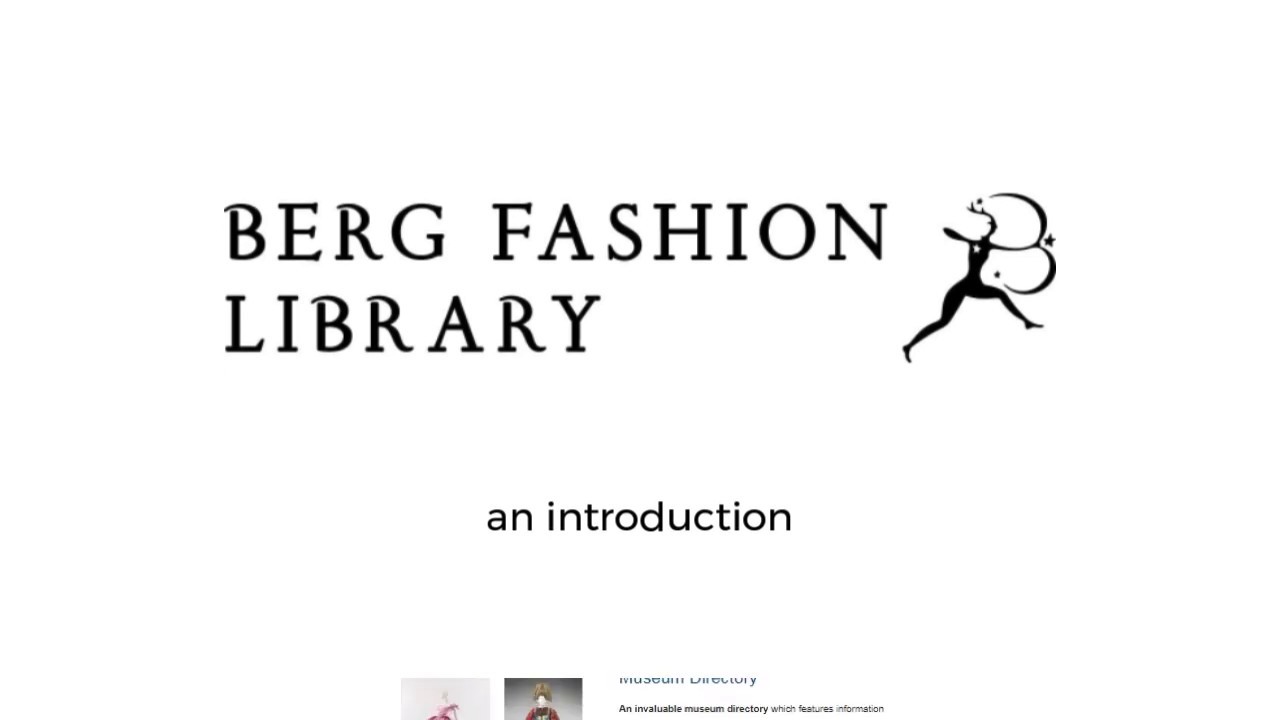 Berg Fashion Library - An Introduction - YouTube