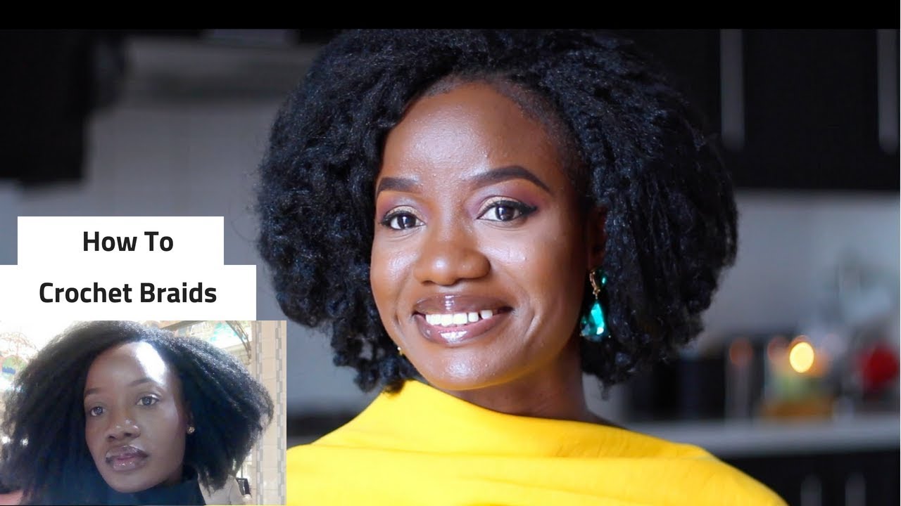 HOW TO CROCHET BRAIDS Tutorial on Natural Hair - Straight to Curly ...