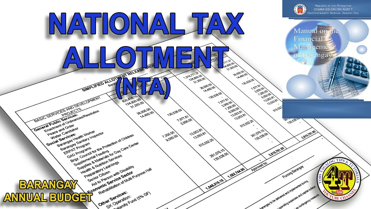 NATIONAL TAX ALLOTMENT NTA INTERNAL REVENUE ALLOTMENT IRA