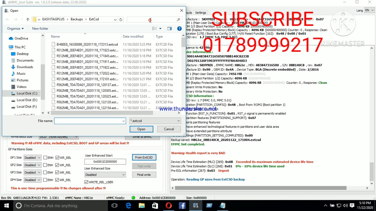 কি ভাবে EASY JTAG PLUS দিয়ে EMMC GP PARTITION /HEALTH REPORT VERY BAD ...