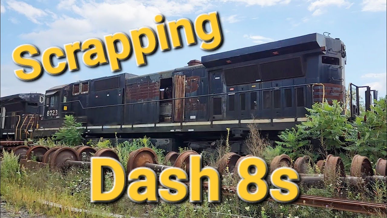 Cresson scrap yard Scrapping Dash 8s - YouTube