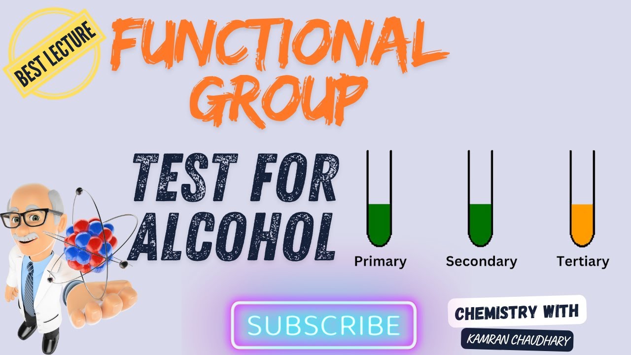 test for functional group in organic compounds | test for alcohol ...