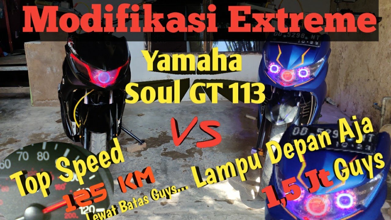 Modifikasi Extreme Soul GT 113 || Matic Supermoto #touring #harian ...