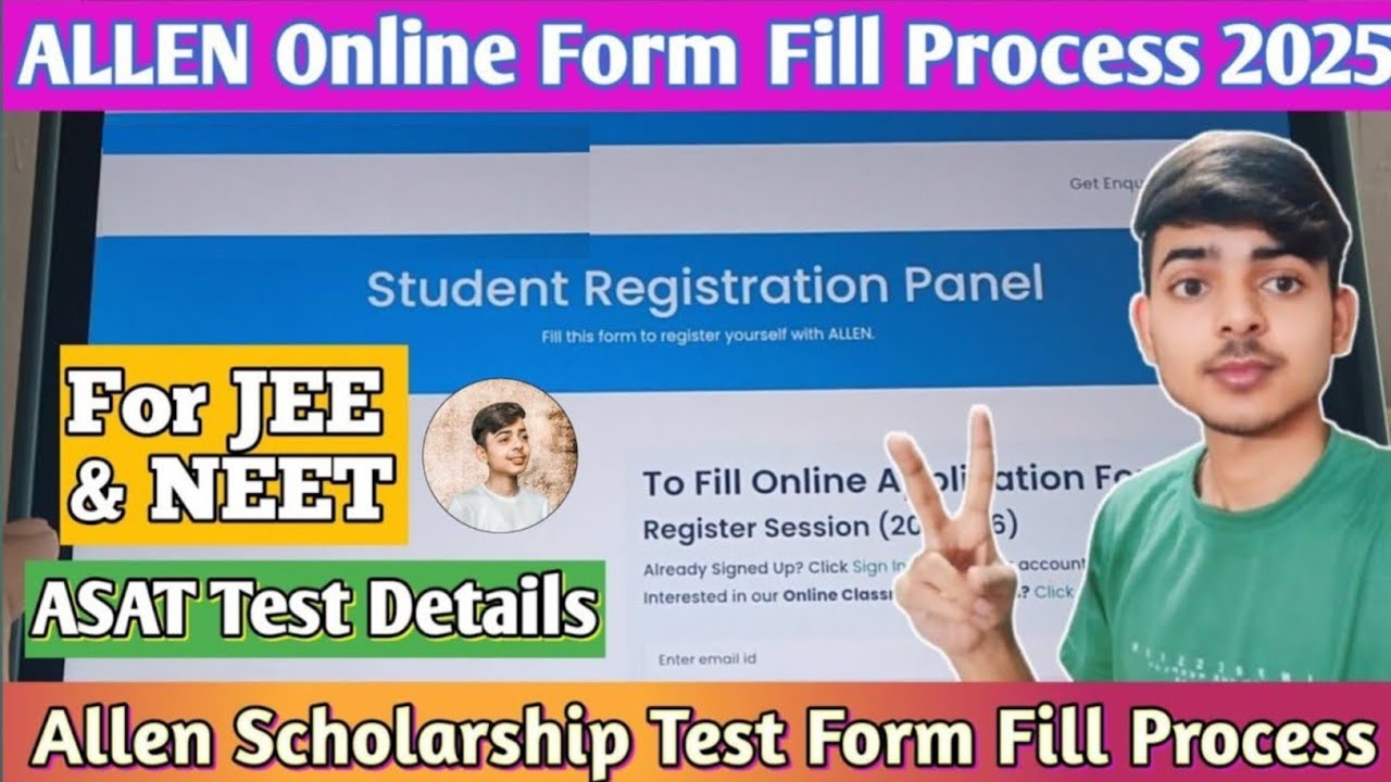 Allen online Form fill Process 2025| Allen scholarship exam process ...