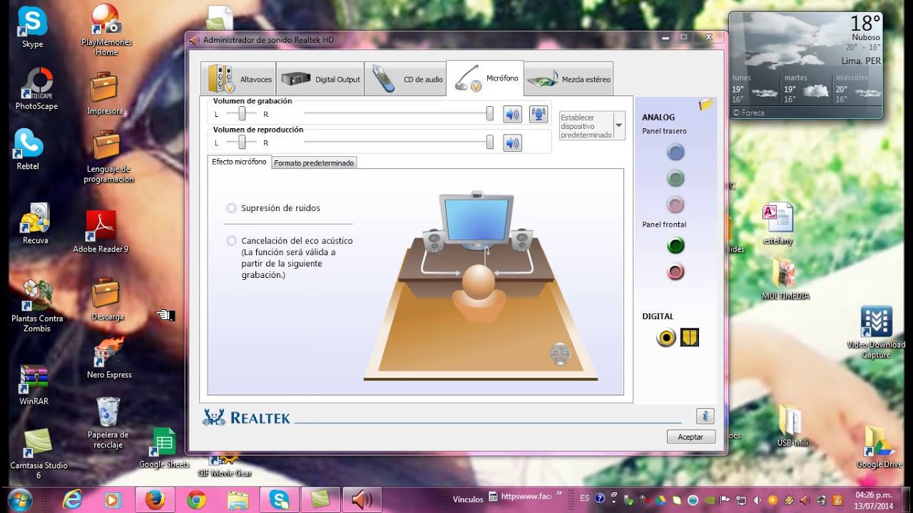 Como instalar audifono mas microfono en la PC - YouTube