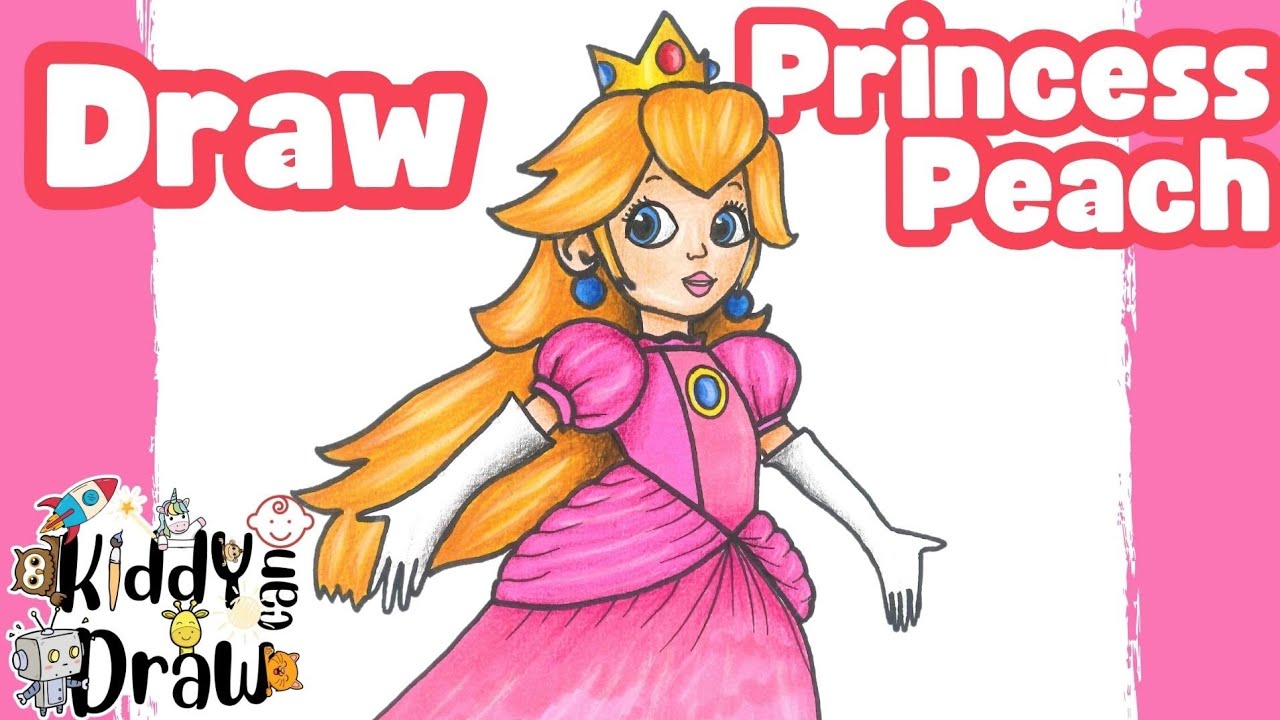 How to Draw Princess Peach Easy Step by Step | Super Mario Bros - YouTube